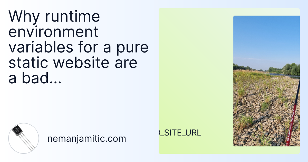 Why runtime environment variables for a pure static website are a bad ...