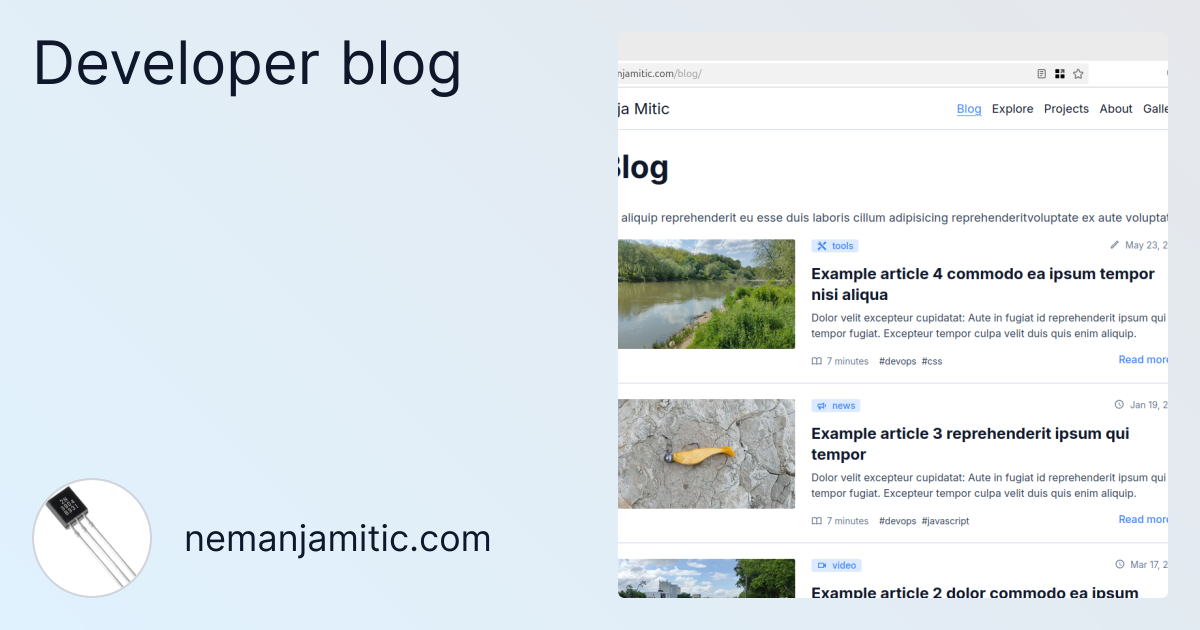 Developer blog - Nemanja Mitic